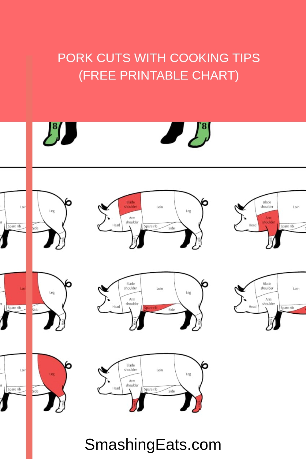 Pork Cuts With Cooking Tips (Free Printable Chart) » Smashing Eats